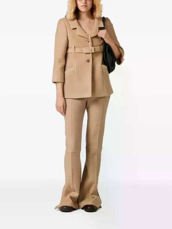 Miu Miu Single-breasted Double Wool Coat