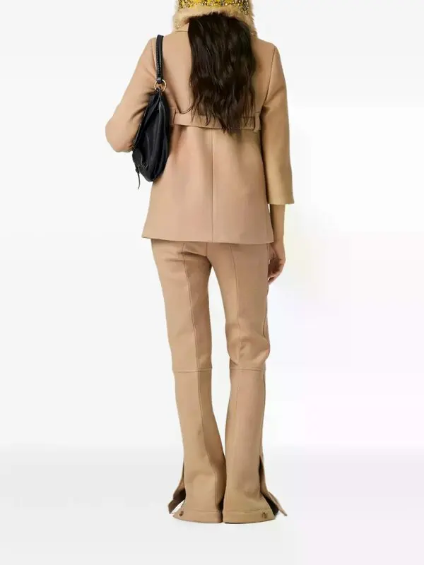 Miu Miu Single-breasted Wool Coat With Belted Waist