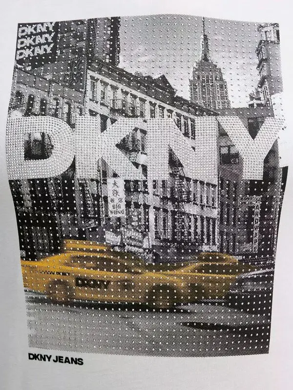 Dkny Crystal-embellished Graphic-print T-shirt