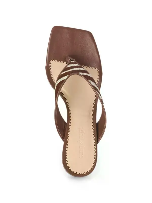Cinq À Sept Frankie Zebra Print Heeled Sandals