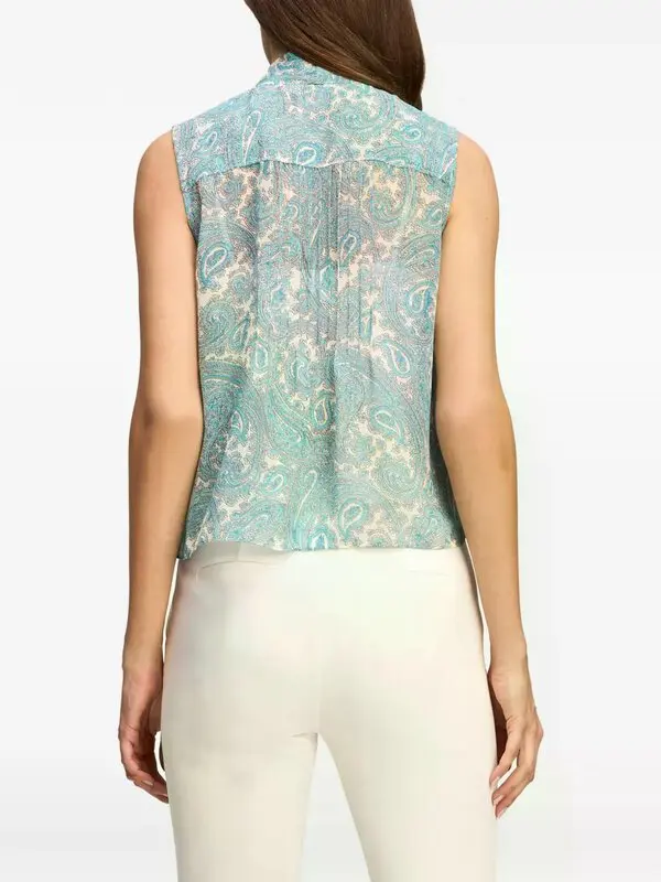 Cinq À Sept Hendrix Paisley-print Pussy-bow Top