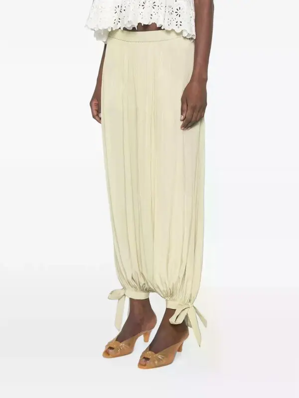 Chloé Tie-cuff Satin Trousers