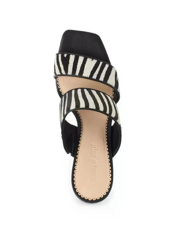 Cinq À Sept Sutton Zebra-print Haircalf Sandals