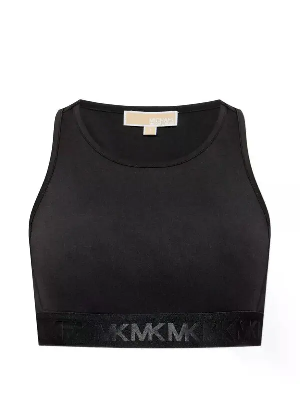 Michael Kors Logo-tape Sports Bra - Black