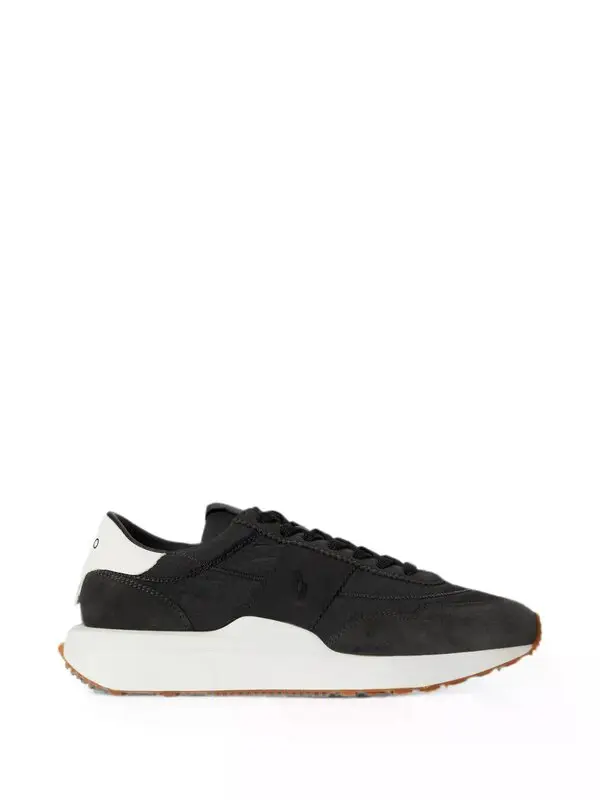 Polo Ralph Lauren Train 89 Suede-panelled Trainer - Black