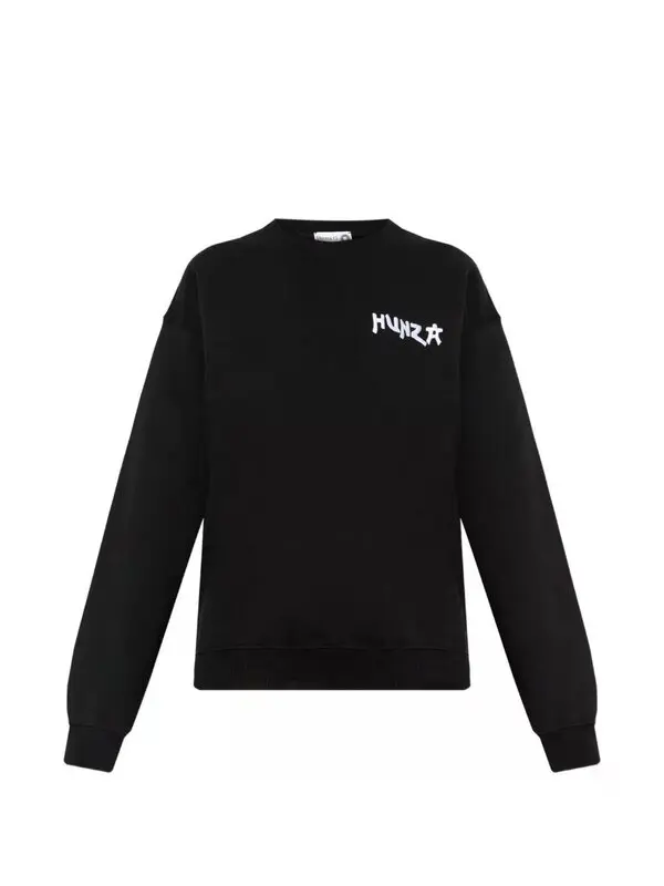 Hunza G Logo-embroidered Sweatshirt - Black