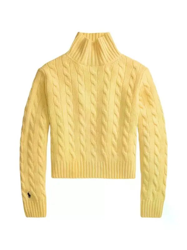 Polo Ralph Lauren Cable-knit Turtleneck Sweater - Yellow