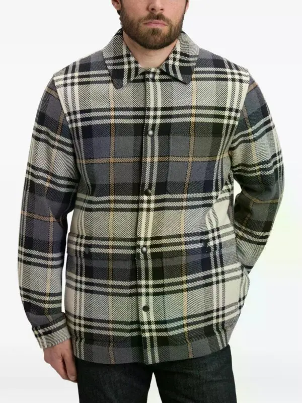 Woolrich Checked Cotton Shirt Jacket