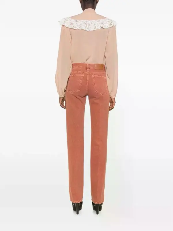 Chloé Logo-patch Straight-leg Jeans