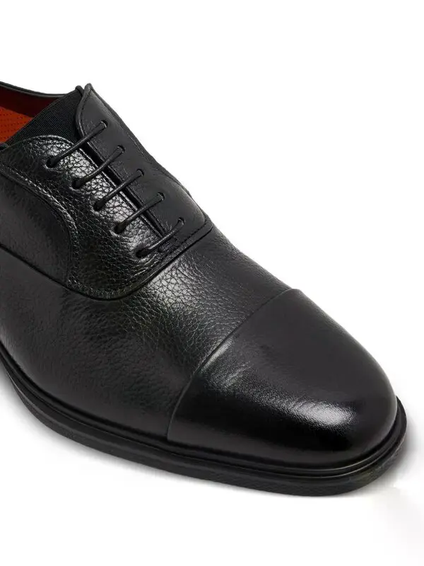 Santoni Cap-toe Leather Oxford Shoes