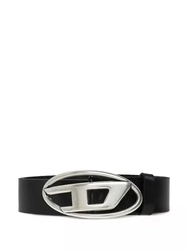 DIESEL® B-1dr Logo-plaque Belt - Black