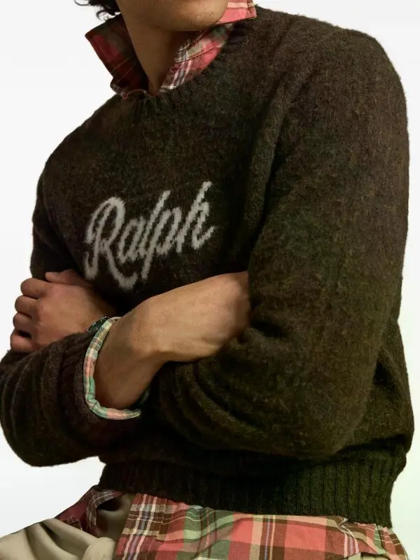 Polo Ralph Lauren Logo Intarsia Crew Neck Sweater