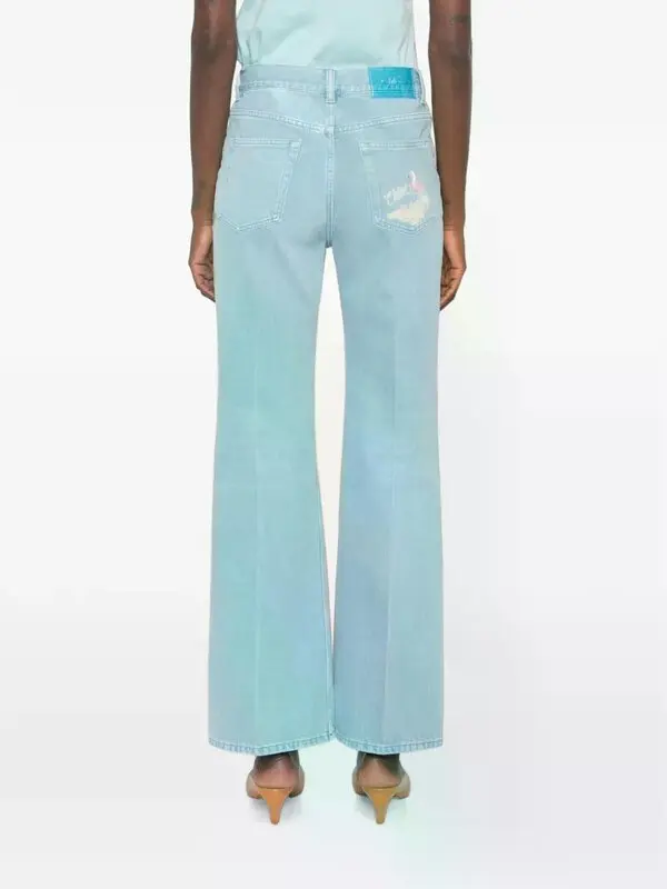 Chloé Logo-patch Wide-leg Jeans
