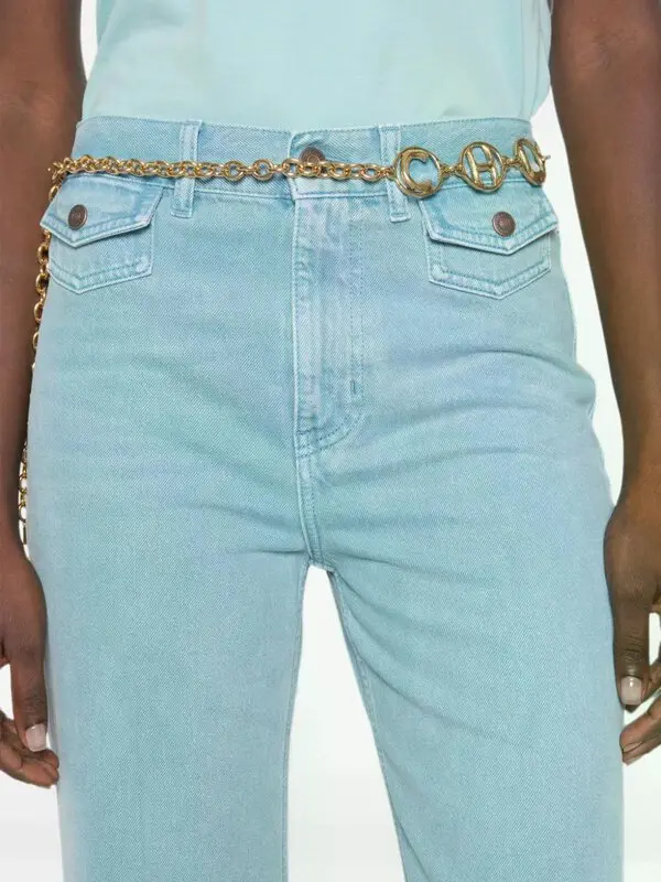 Chloé Logo-patch Wide-leg Jeans