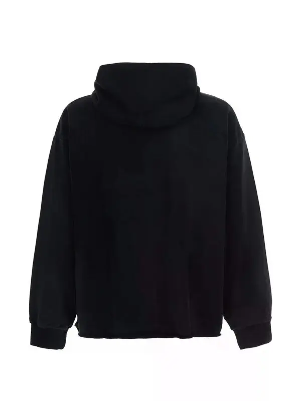 FOUND Logo-embroidered Bouclé-patch Hoodie