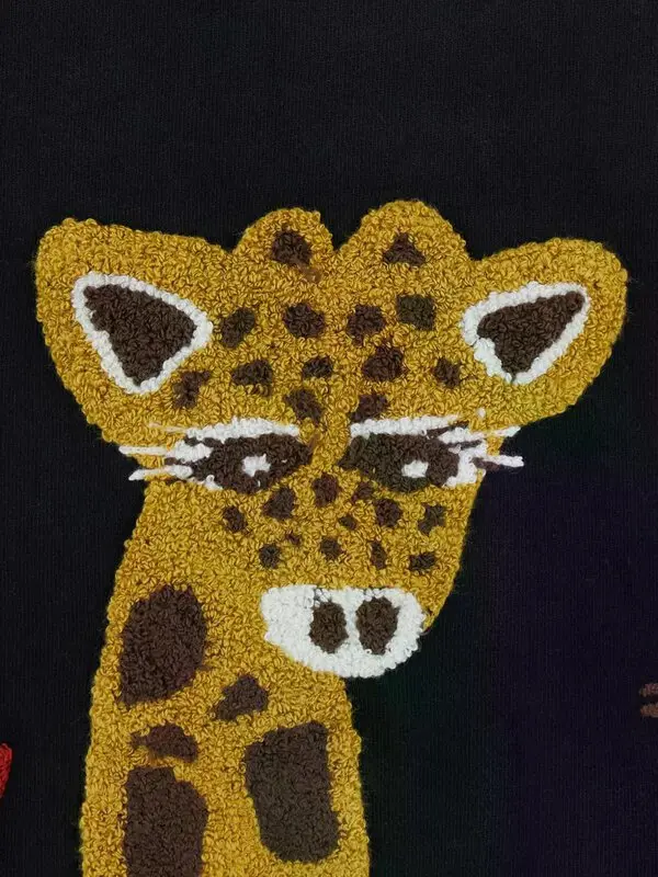 FOUND Logo-embroidered Bouclé-patch Hoodie