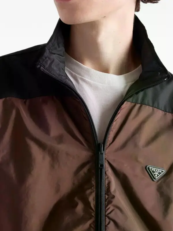 Prada Re-nylon Jacket With Enamelled Triangle Logo