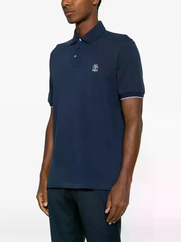 Brunello Cucinelli Logo-embroidered Polo Shirt