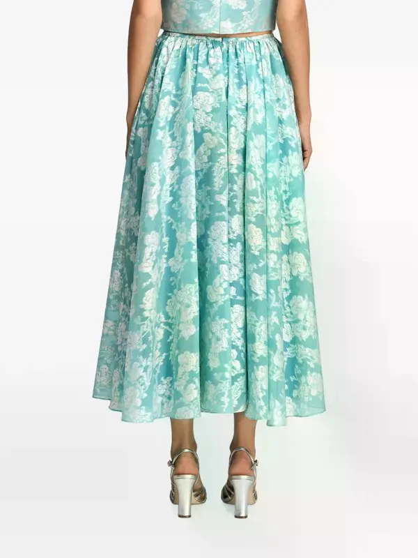 Cinq À Sept Ruth Organza Jacquard Maxi Skirt