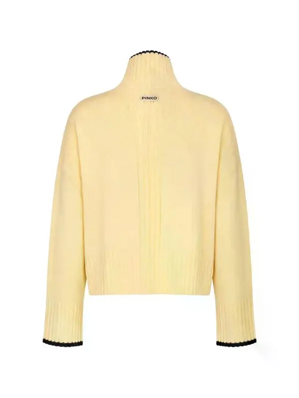 Pinko Ribbed Knit Roll Neck Sweater