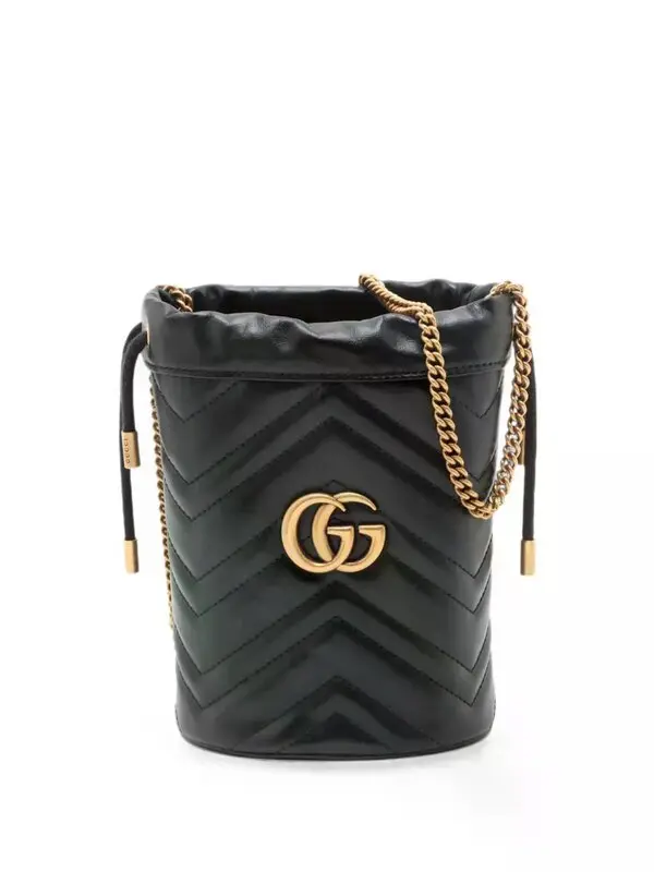 Gucci 2000-2015 Small Gg Marmont Leather Matelasse Bucket Bag