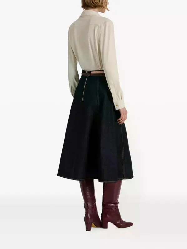 Alberta Ferretti Wrap-style Long-sleeve Blouse