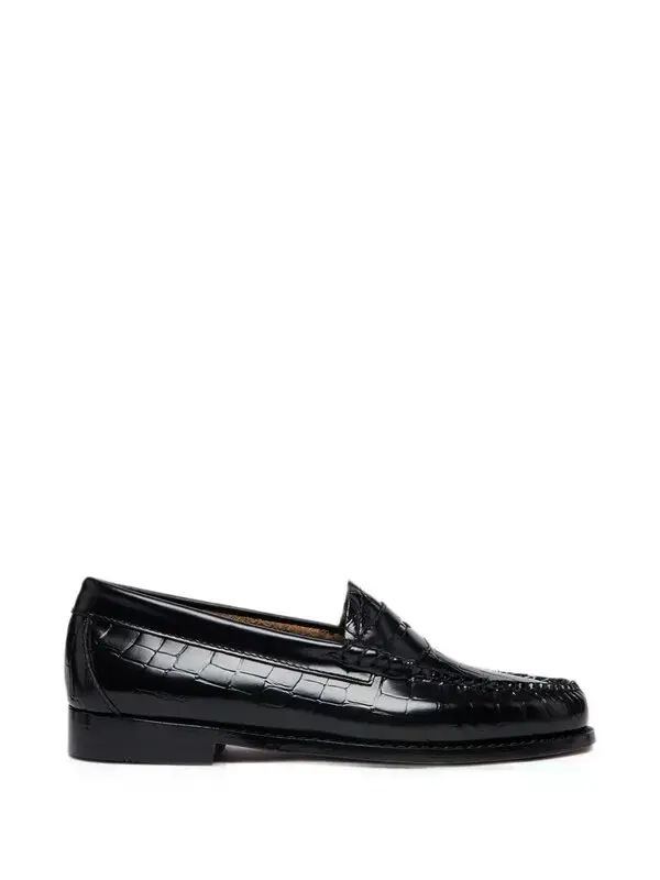 G.H.BASS Weejuns Croc-embossed Loafers