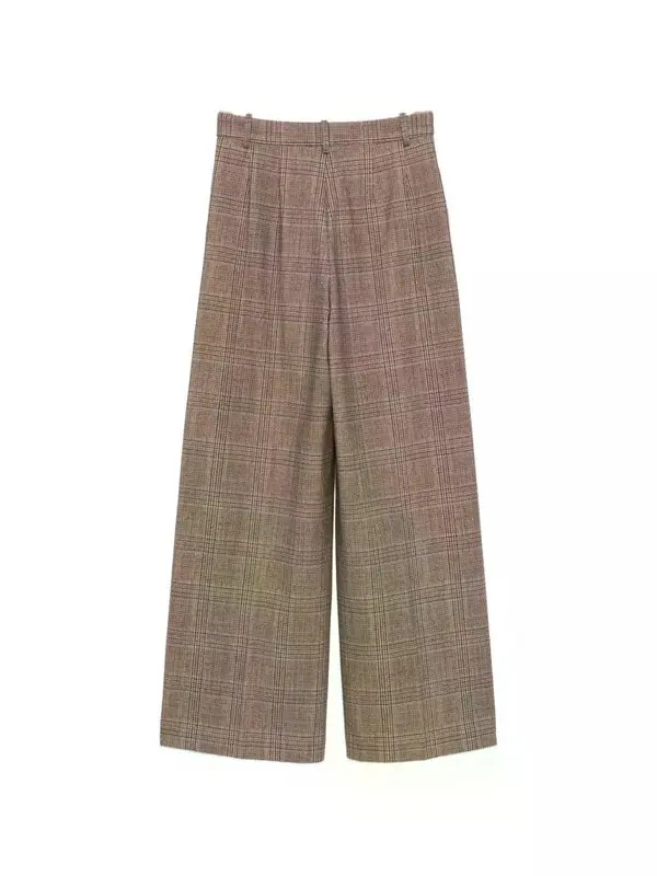 CIRCOLO 1901 Check-pattern Pleated Trousers