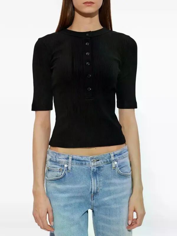 Citizens Of Humanity Nali Ribbed-knit Button-up Top
