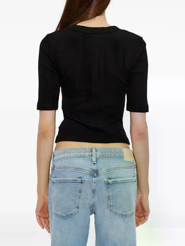 Citizens Of Humanity Nali Ribbed-knit Button-up Top