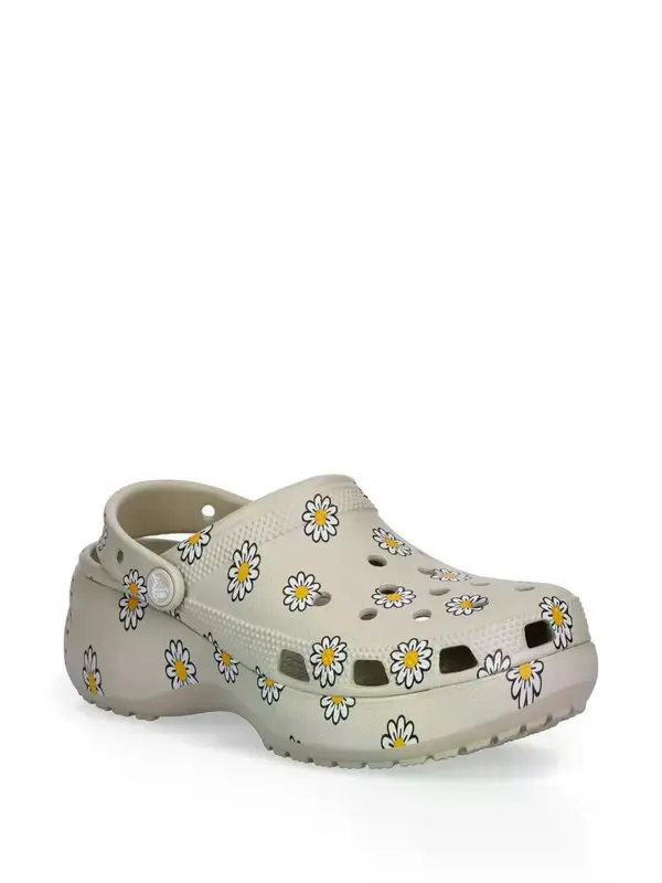 CROCS Classic Floral Platform Clogs