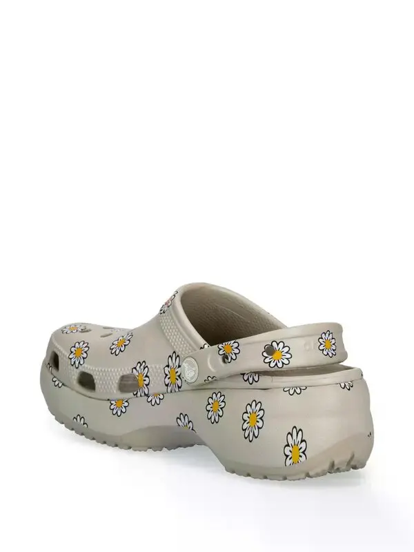 CROCS Classic Floral Platform Clogs