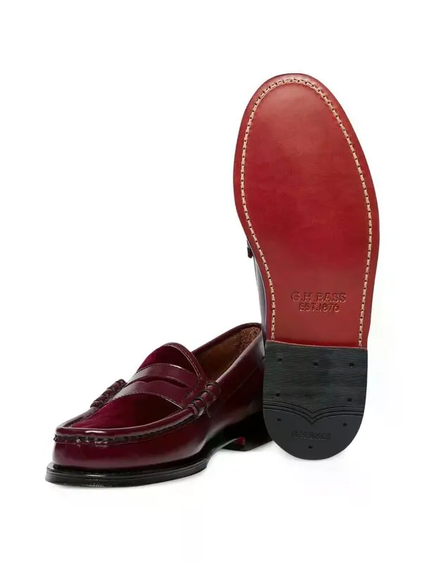 G.H.BASS Weejuns Larson Velvet-panel Loafers