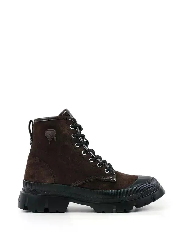 Karl Lagerfeld Suede Panelled Boots