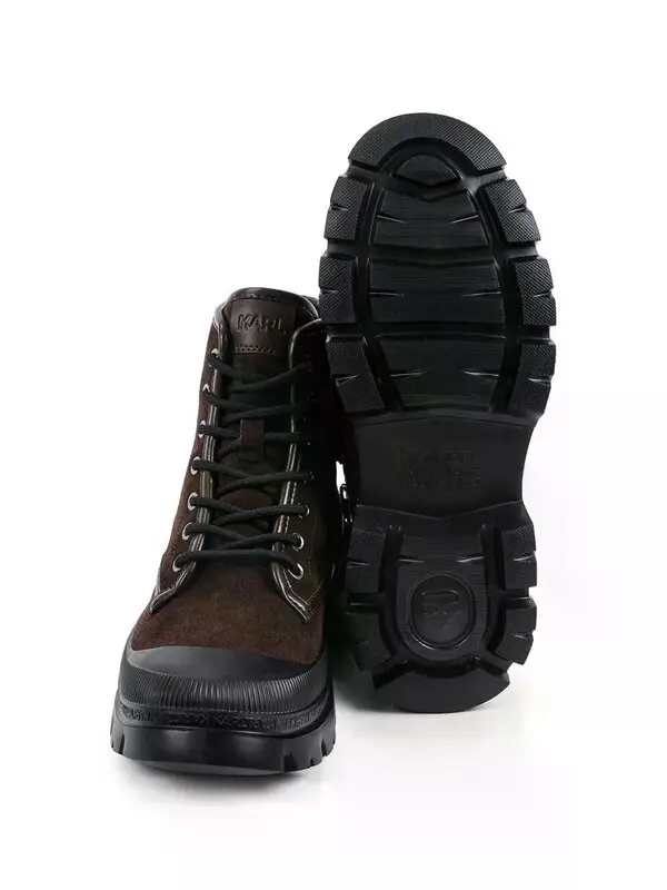 Karl Lagerfeld Suede Panelled Boots