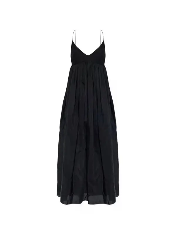 Matteau Voluminous Bralette Cotton Maxi Dress - Black