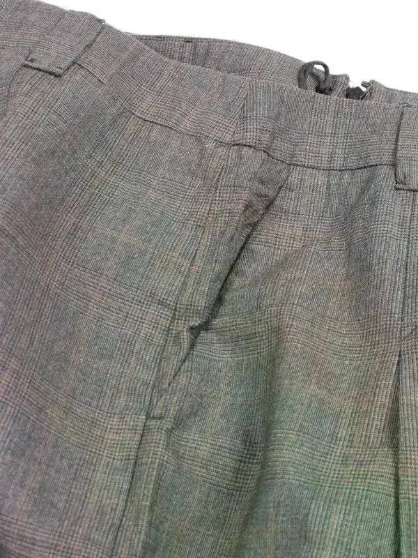 Miu Miu 2010s Plaid Pleated Mini Skirt