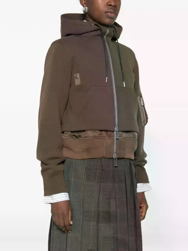 Sacai Sponge Sweat Panelled Hoodie