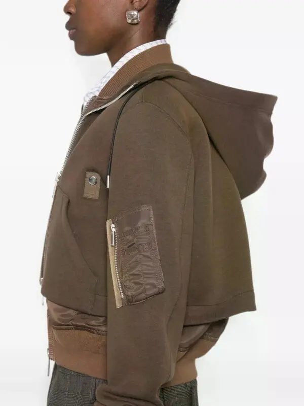 Sacai Sponge Sweat Panelled Hoodie