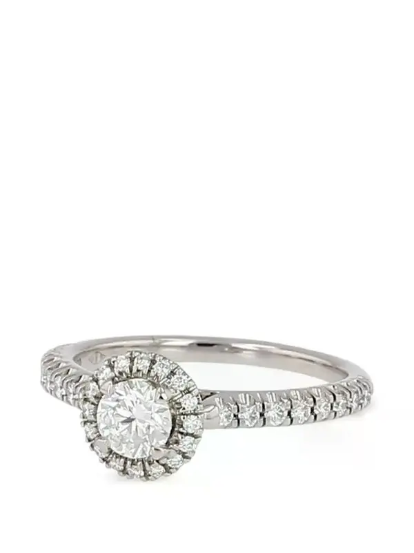 Cartier Diamond And Platinum Ring - Silver