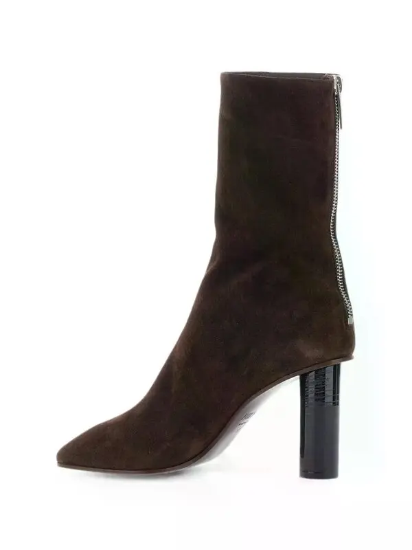 Paris Texas Alice Croc-effect Block-heel Ankle Boots