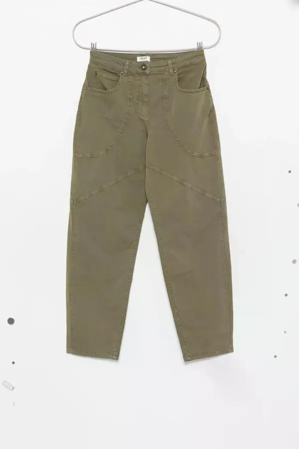 Liu Jo Seam Detail Trousers - Green