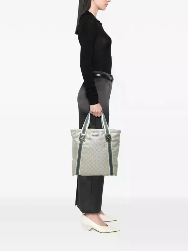Gucci 2000-2015 Gg Canvas Web Tote Bag