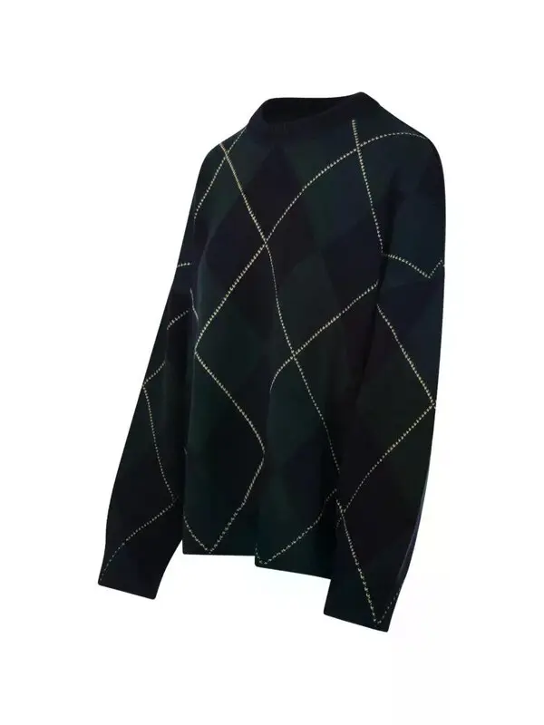 BEYOU Argyle-intarsia Sweater