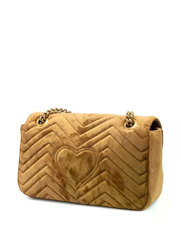 Gucci 2000-2015 Medium Gg Marmont Matelasse Velvet Shoulder Bag