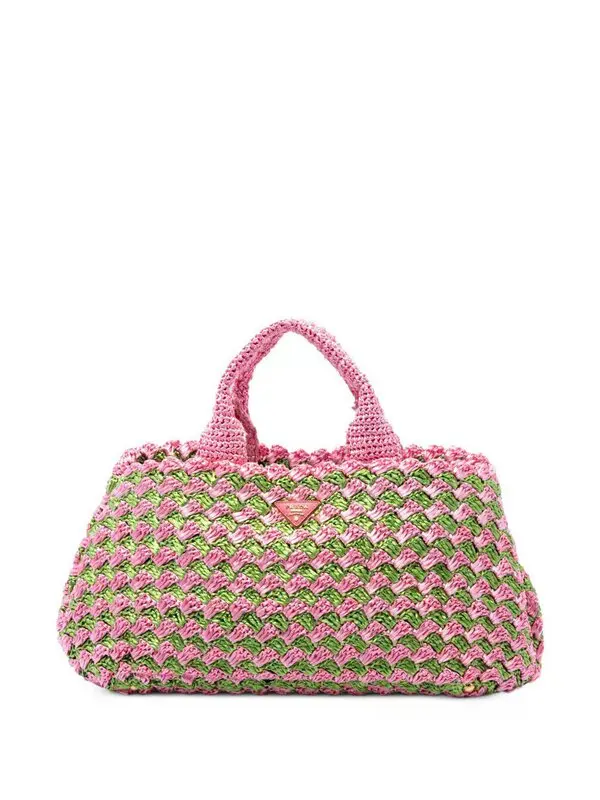 Prada Raffia Canapa Tote