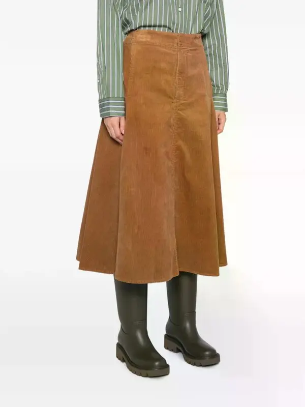 Polo Ralph Lauren Corduroy Flared Midi Skirt