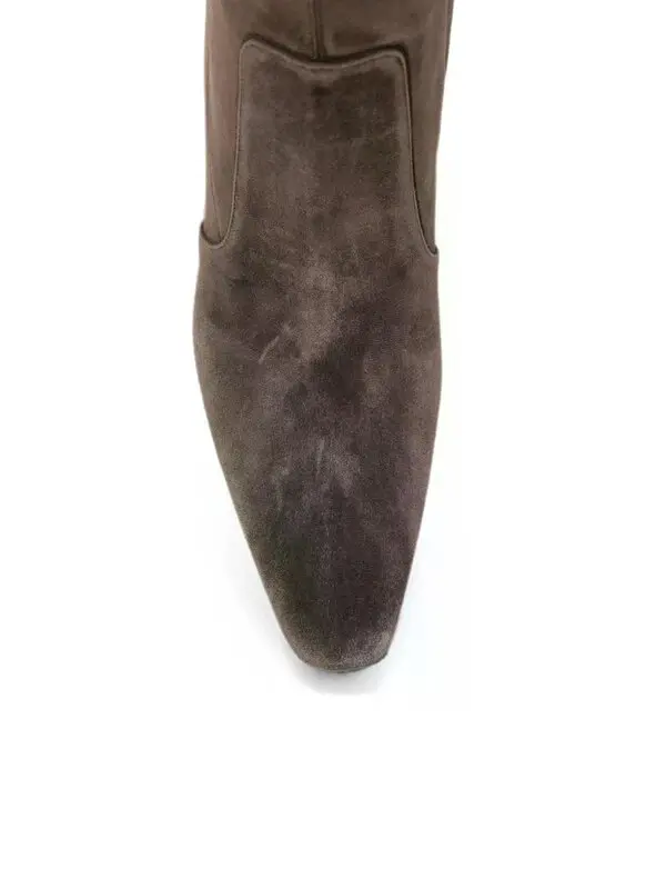 Saint Laurent Francoise Pointed-toe Knee-high Boots