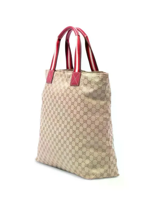 Gucci Gg Canvas Web Vertical Tote Bag - Neutrals