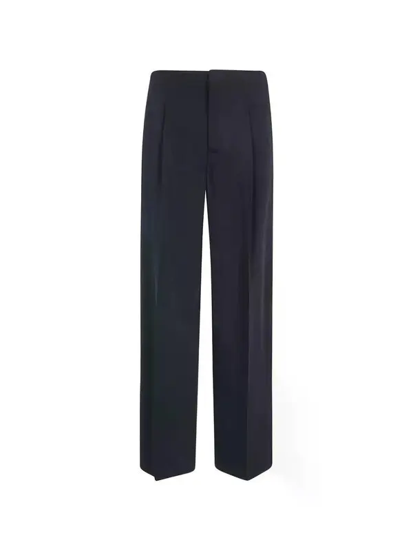 Alberta Ferretti Wide-leg Pleated Tailored Trousers - Black